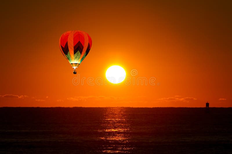 Sun-rising at the Palm Beach Florida Stock Photo - Image of balloon ...