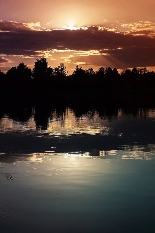 River Bank At Sunset Picture. Image: 90660748