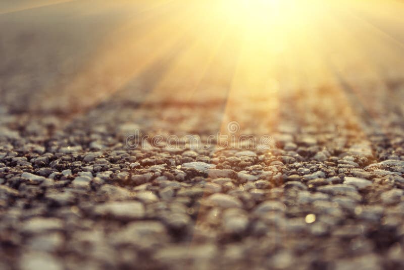 Sun Rays on the Road in Forest Stock Image - Image of highway, light ...