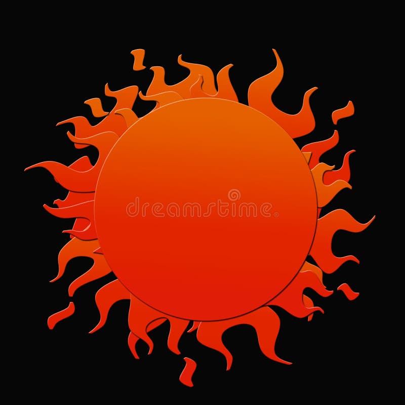 Sun rojo stock de ilustración. Ilustración de rojo, color - 3663155