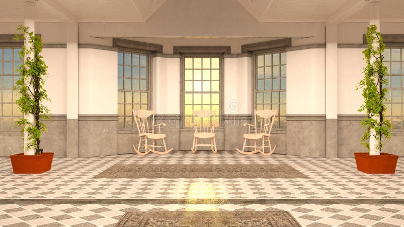 Sun room stock illustration. Illustration of furniture - 96901396