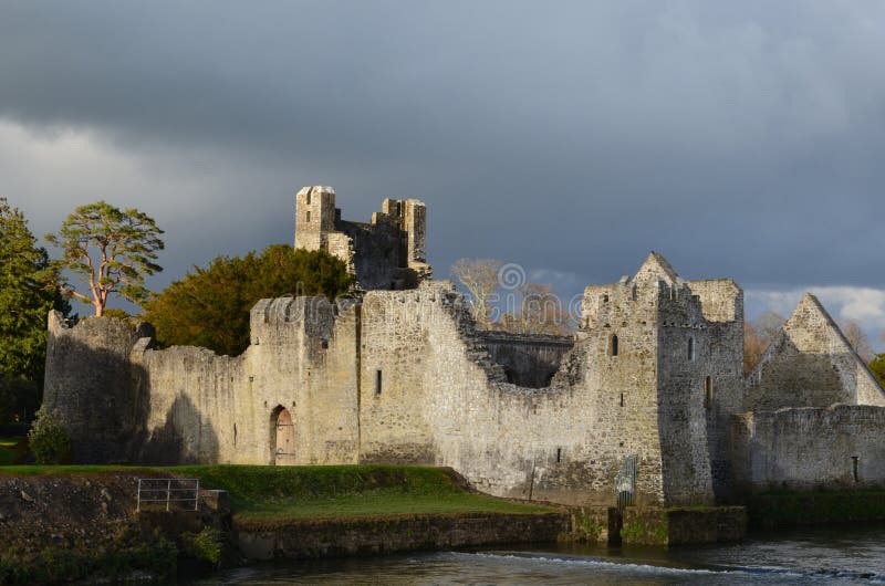 Sun on the Ruins of Desmond Castle in Ireland Stock Photo - Image of ...