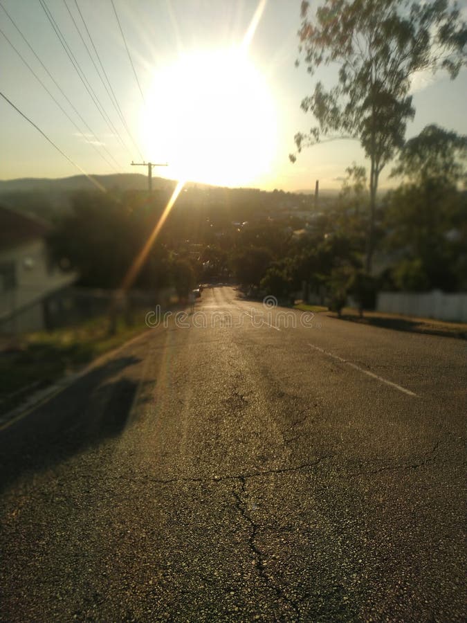 Sun Run Sunday Road Away stock image. Image of road - 177589041