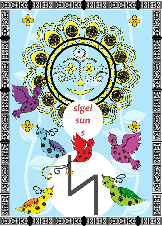 The sun rune stock vector. Illustration of light, future - 98256981