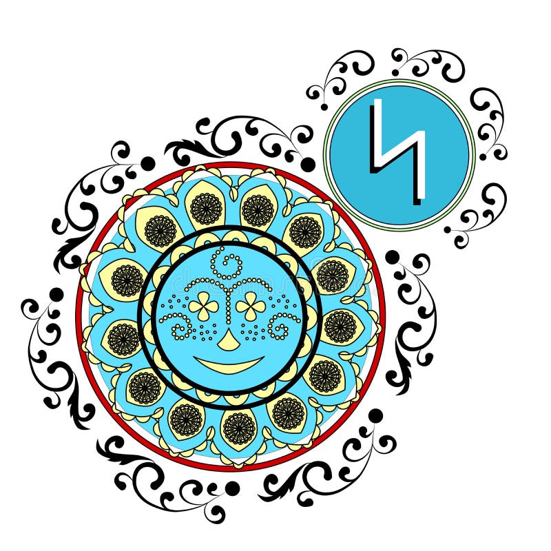 The sun rune stock vector. Illustration of scandinavian - 99075913