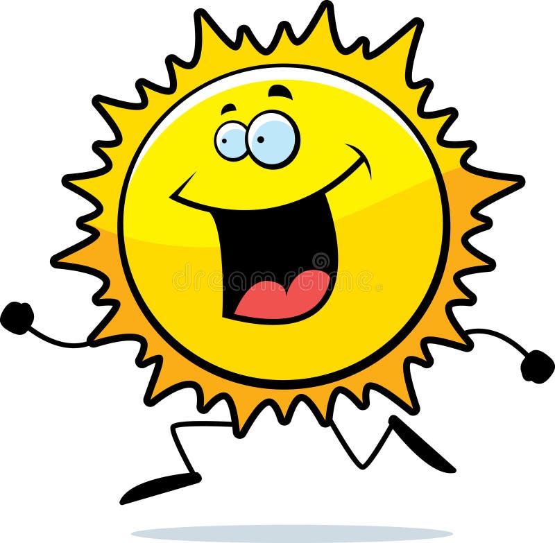 Sun Running stock vector. Illustration of yellow, smiling - 10862982