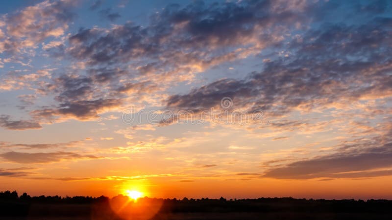 Sun S Promise: Sun Rising Amidst Lovely Clouds Stock Illustration ...
