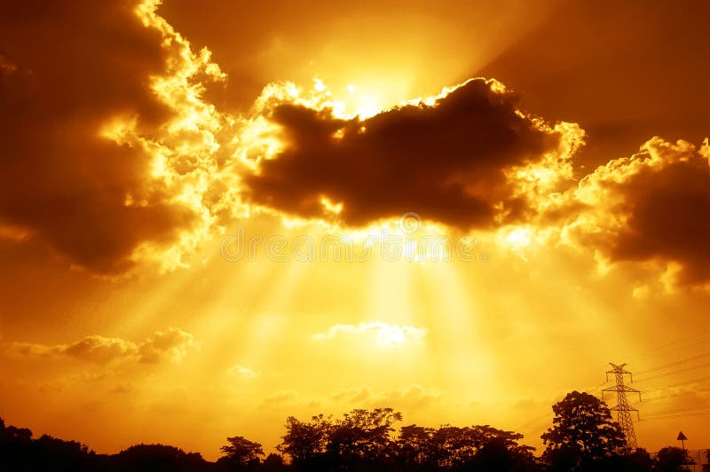 The sun s rays stock photo. Image of glow, dramatic, heaven - 22701056