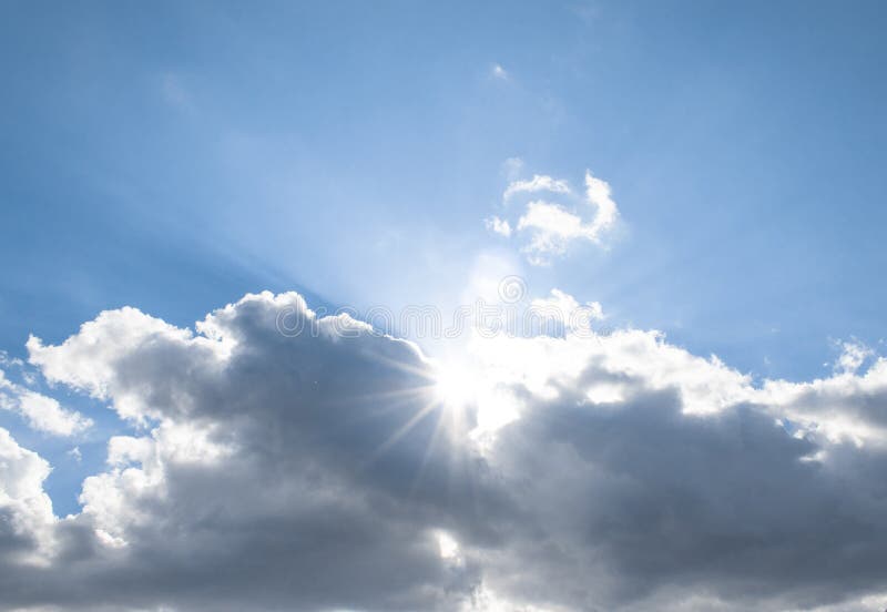 The Sun`s Rays Come Out of the Clouds Stock Photo - Image of cloud ...