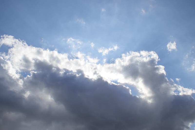 The Sun`s Rays Come Out of the Clouds Stock Photo - Image of ...