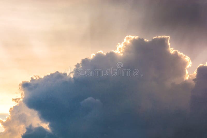 The Sun`s Rays Make Their Way through the Clouds. Heaven`s Heaven ...