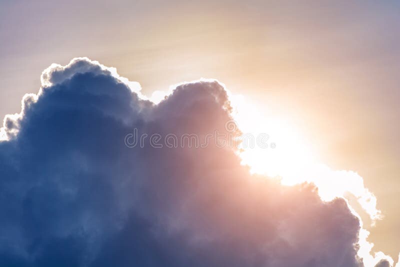 The Sun`s Rays Make Their Way through the Clouds. Heaven`s Heaven ...