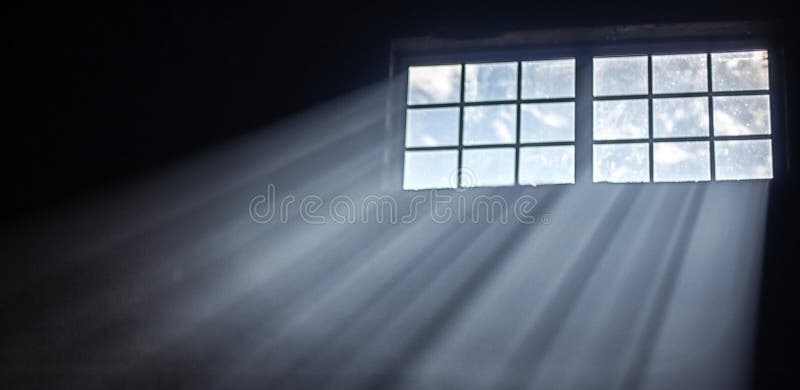 The Sun`s Rays Make Their Way through the Lattice Window Stock Image ...
