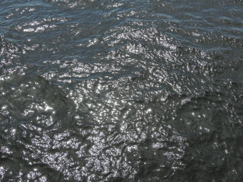 Sun`s Rays are Reflected in the Water. Stock Photo - Image of drop ...