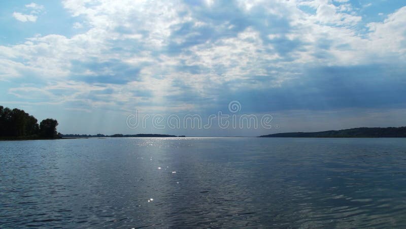 The Sun`s Rays on the River. Stock Photo - Image of horizon, outdoors ...