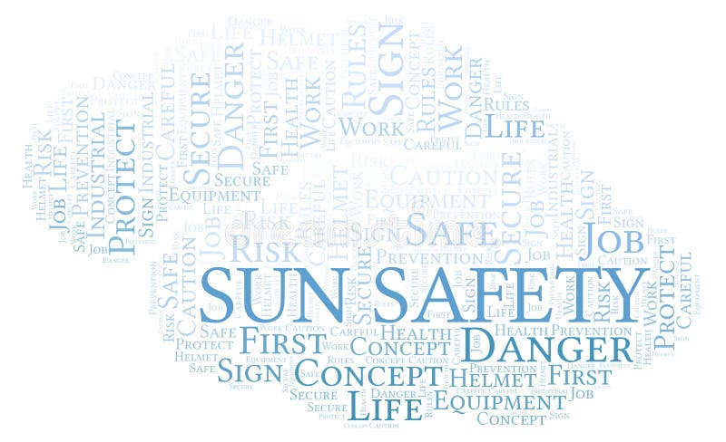 Sun Safety word cloud. stock illustration. Illustration of wordcloud ...