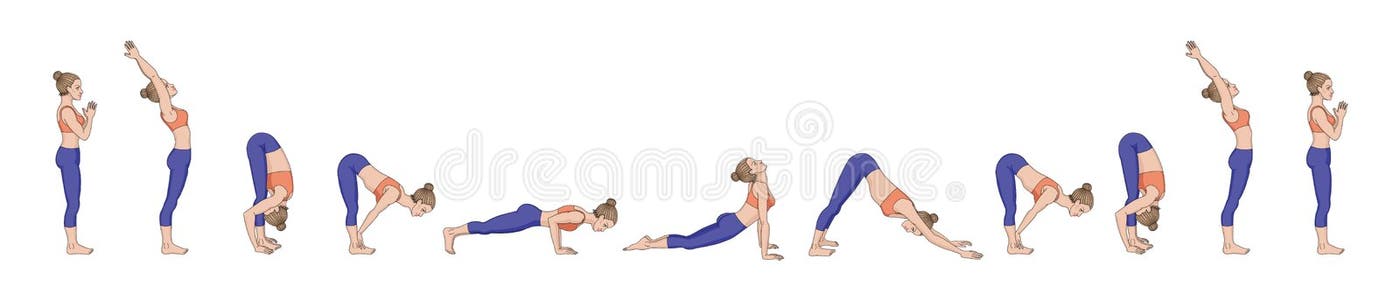 Sun Salutation Stock Illustrations – 567 Sun Salutation Stock ...