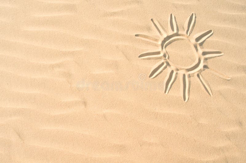 Sun on sand stock photo. Image of orange, brown, pattern - 19987372
