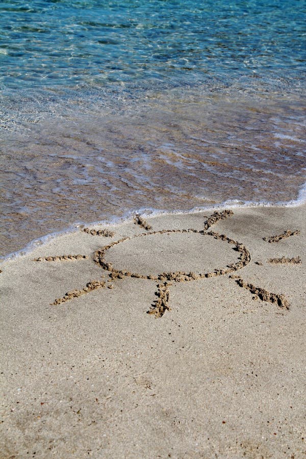 Sun in the sand stock image. Image of paint, swimm, tropical - 23775683