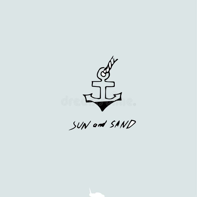 Sun and Sand, Vector Illustration Stock Vector - Illustration of ...