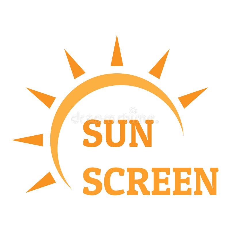 Sun Screen Logo, Flat Style Stock Vector - Illustration of identity ...