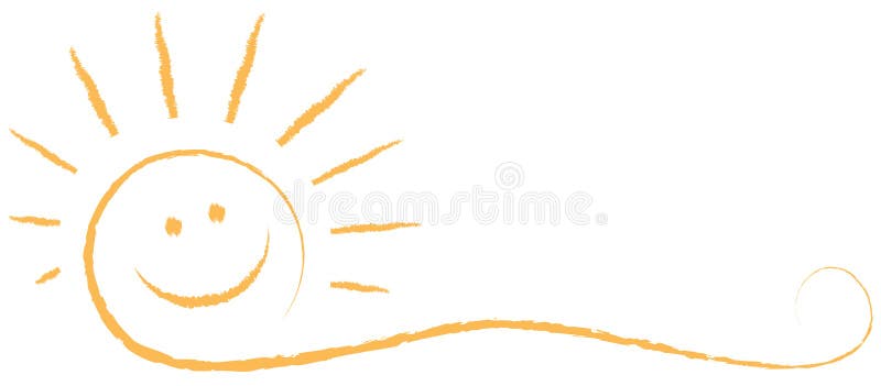 Sun Drawing Scribble Vector Stock Illustration - Illustration of crayon ...