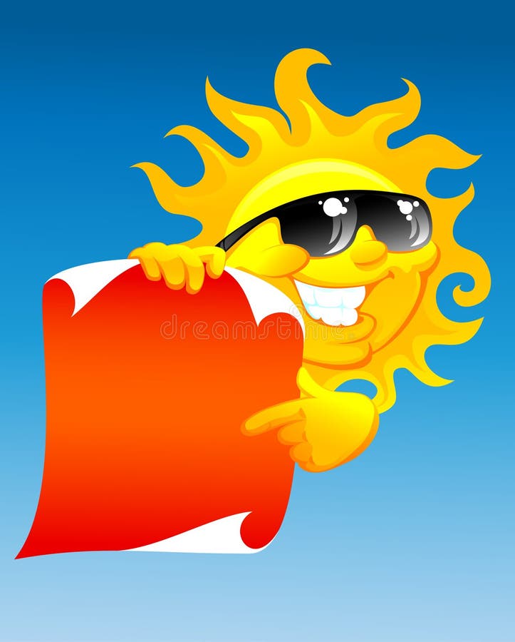 Sun and scroll stock vector. Illustration of blue, yellow - 13476201