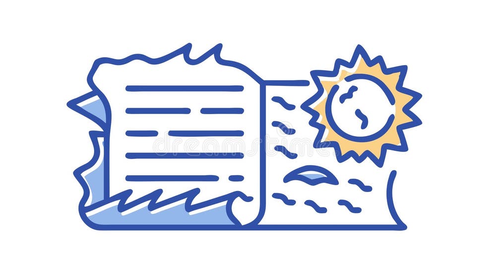 Sun Scroll Icon, Ancient Solar Knowledge, Vector Design Generative AI ...