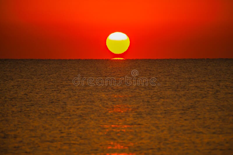 Sun on the sea stock photo. Image of ocean, oceans, ball - 36624256