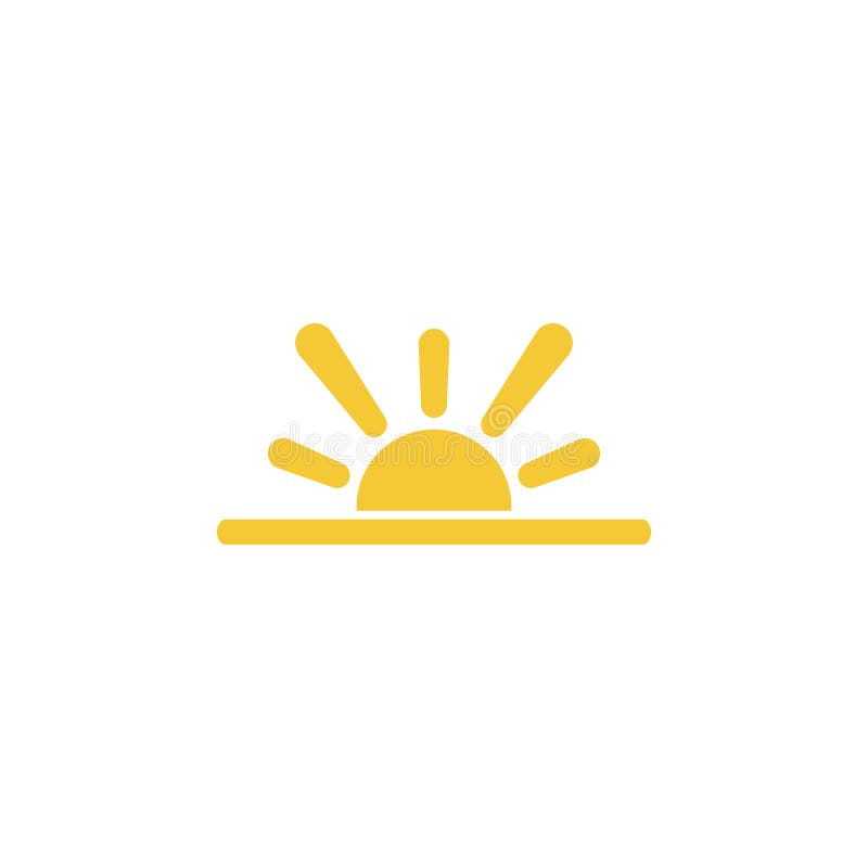 Sun, Sea Icon - Vector. Simple Element Illustration Summer Concept. Sun ...