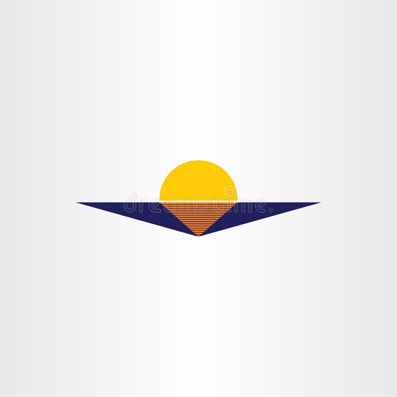 Abstract Sunset Business Logo Vector Sign Stock Vector - Illustration ...