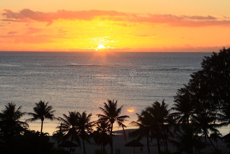 Sun set stock image. Image of sand, hawaii, nightfall - 13254425