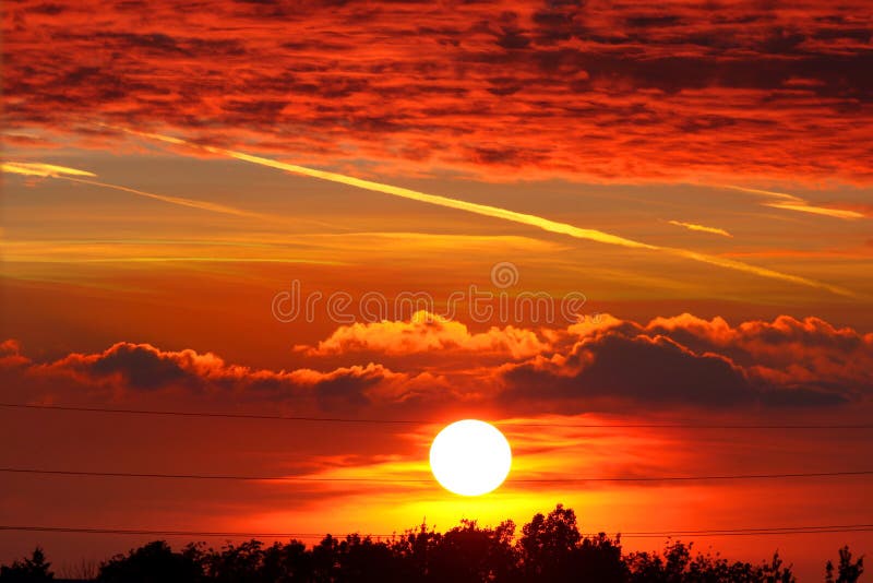 Sun set stock image. Image of dusk, orange, dawn, weather - 22066345