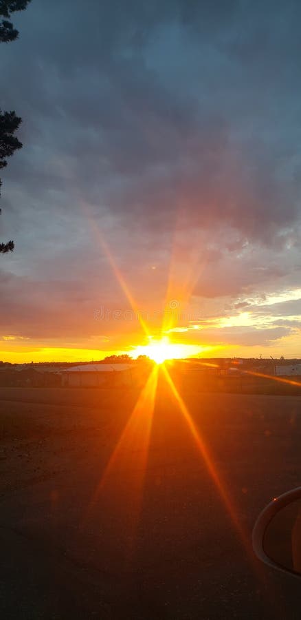 Sun set beams stock image. Image of rays, orange, beams - 175548509