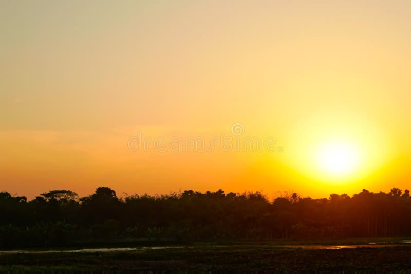 Sun Set at Evening Sun at a Side Stock Photo - Image of devastating ...