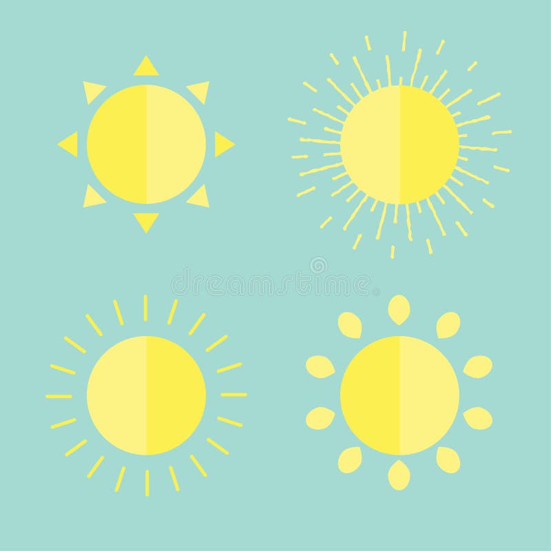 Sun Flat Design Stock Illustrations – 182,390 Sun Flat Design Stock ...