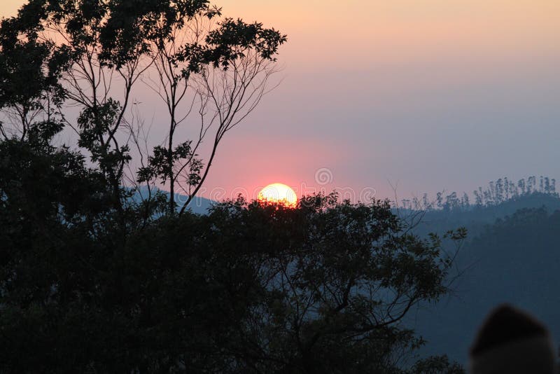 Sun set stock photo. Image of munnar, kerala, hills - 86307378