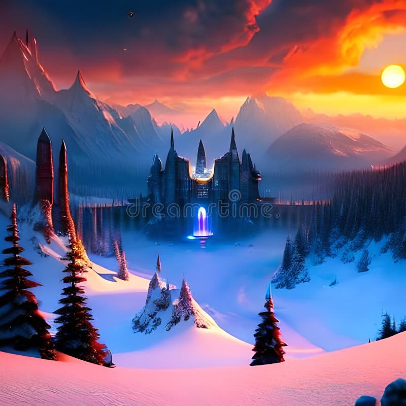 Sun set illustration stock illustration. Illustration of dusk - 272067358