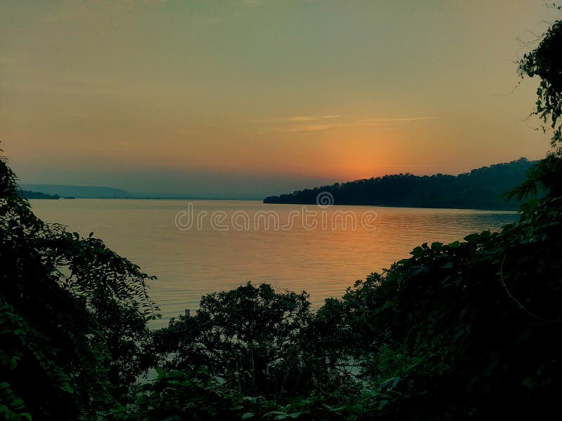 Sun Set Lake View Rise Nature Stock Photo - Image of nature, lake ...