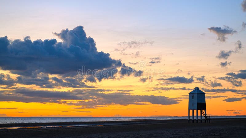 Sun Set Light House Burnham Stock Image - Image of house, light: 258096367