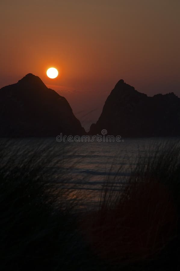 Sun Set Over the Sand Dunes Stock Image - Image of dunes, brown: 34457959