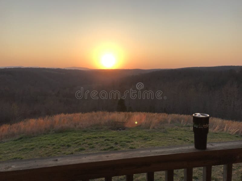 Arkansas sunset stock photo. Image of mountains, arkansas - 121788492