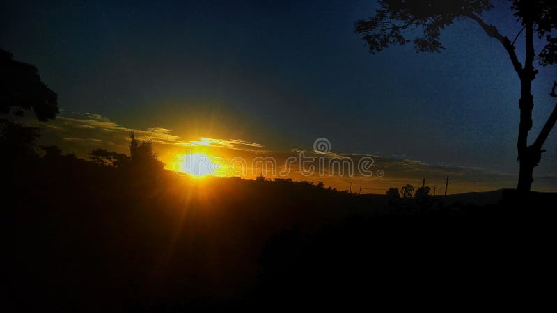 Sun Set in the Place Like Heaven Stock Image - Image of place, heaven ...