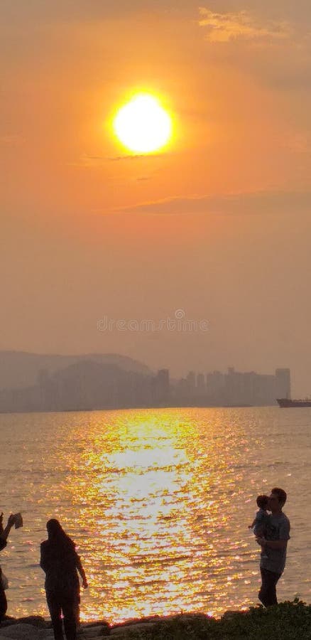 Sun set before sun rise stock image. Image of water - 162659021