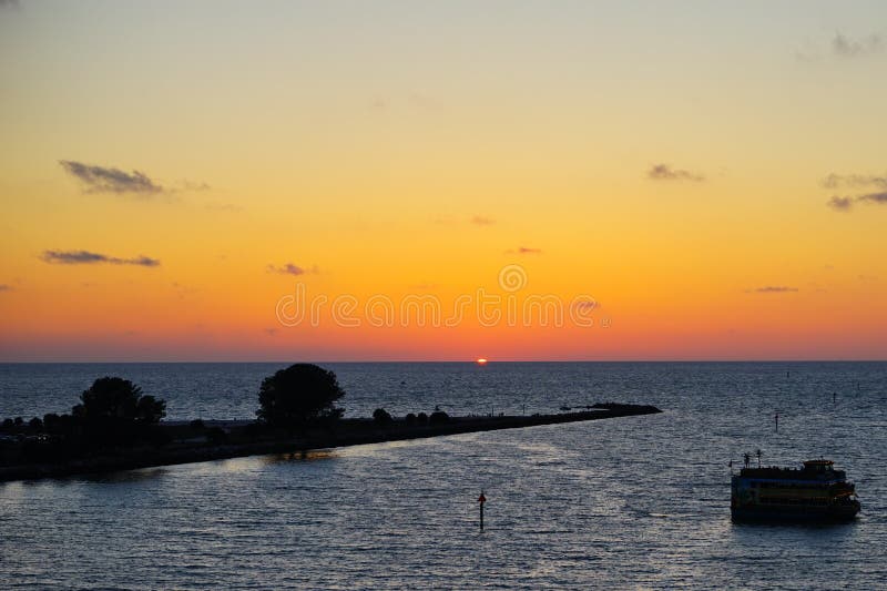One Small Island on St Lawrence River and Tiny Lighthouse Stock Photo ...