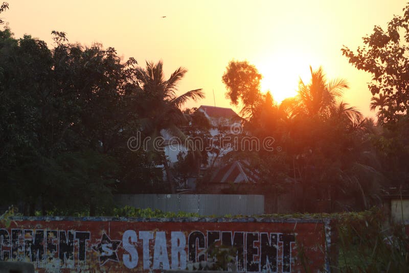Sun Set Time Capture of Overhead Building Editorial Stock Photo - Image ...