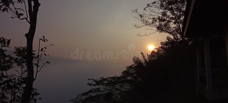 Sun set time in dream sky stock image. Image of time - 361076707