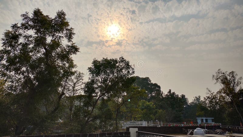 Sun Set Time in Indian Country Beautiful Evening Editorial Stock Photo ...