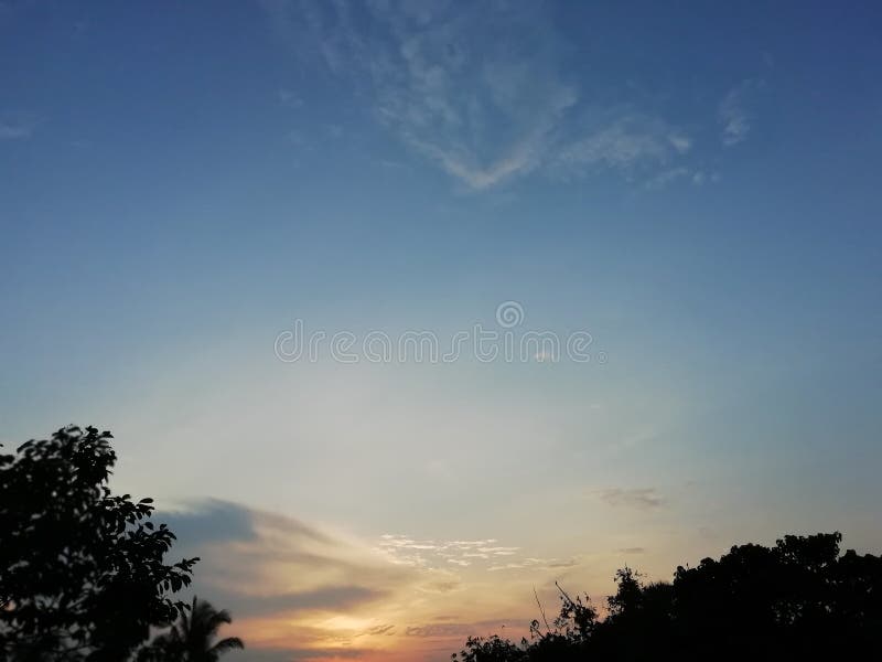 Sun Set To the West in a Rainy Day Stock Image - Image of sepals ...