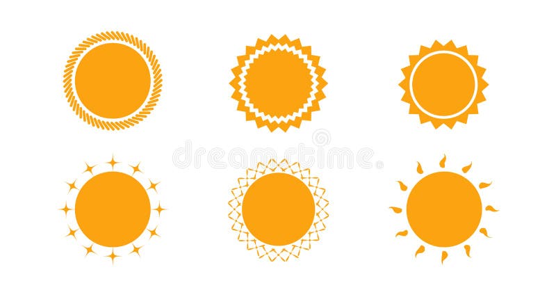 Sun Set Vector with Orange Color Stock Vector - Illustration of weather ...